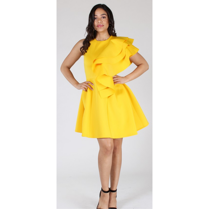 Peplum Flare Dress – Paparazzi Ready